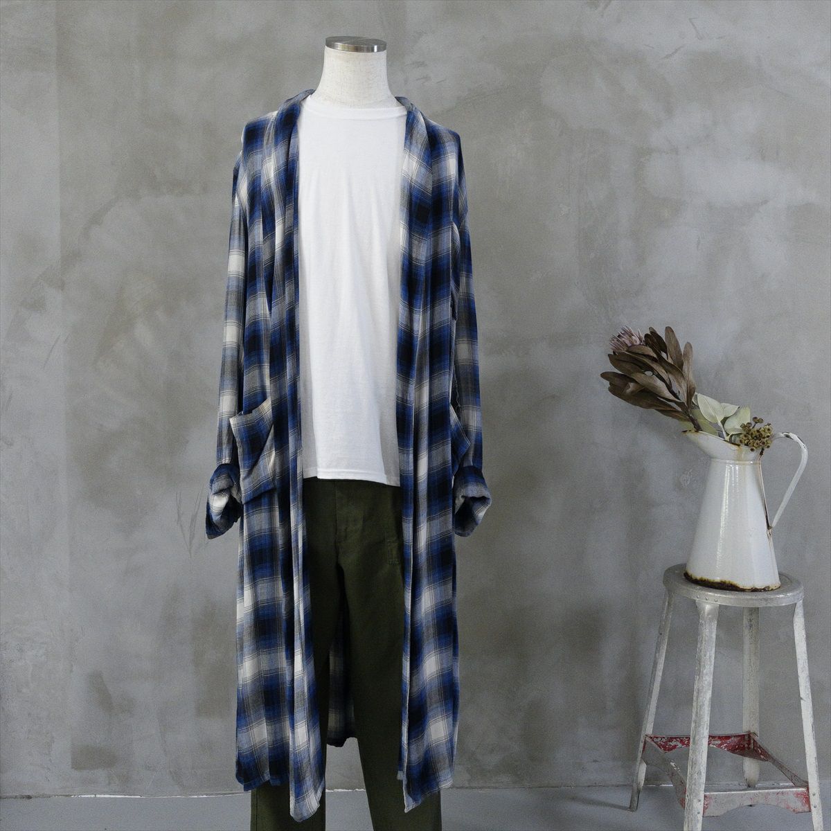 古着 60s Dunella VINTAGE GUWN ガウン シャドーチェック オンブレ | Flamingo Online 古着屋 ...